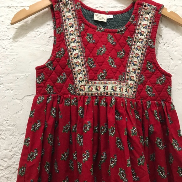 Vera Bradley | Dresses | Vera Bradley Girls Apple Red Quilted Dress ...